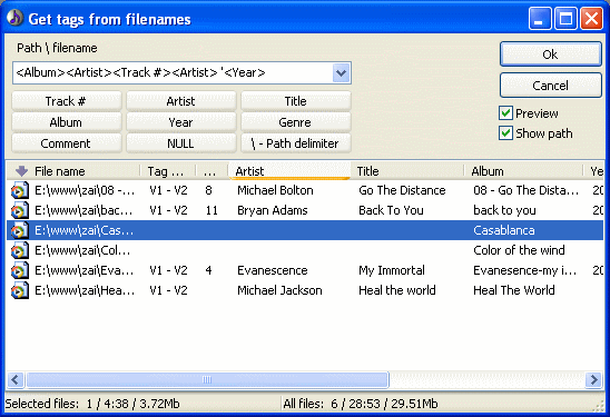 Edit ID3v1, v2 tag fields (Artist, Album, Year), audio editor download