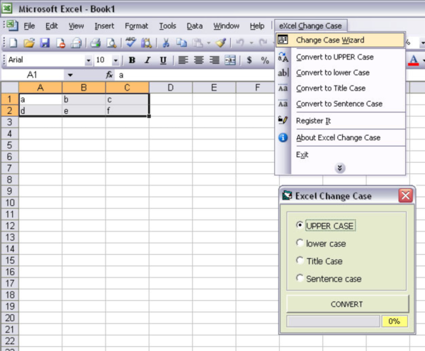 EXcel Change Case 2 0 Screenshots